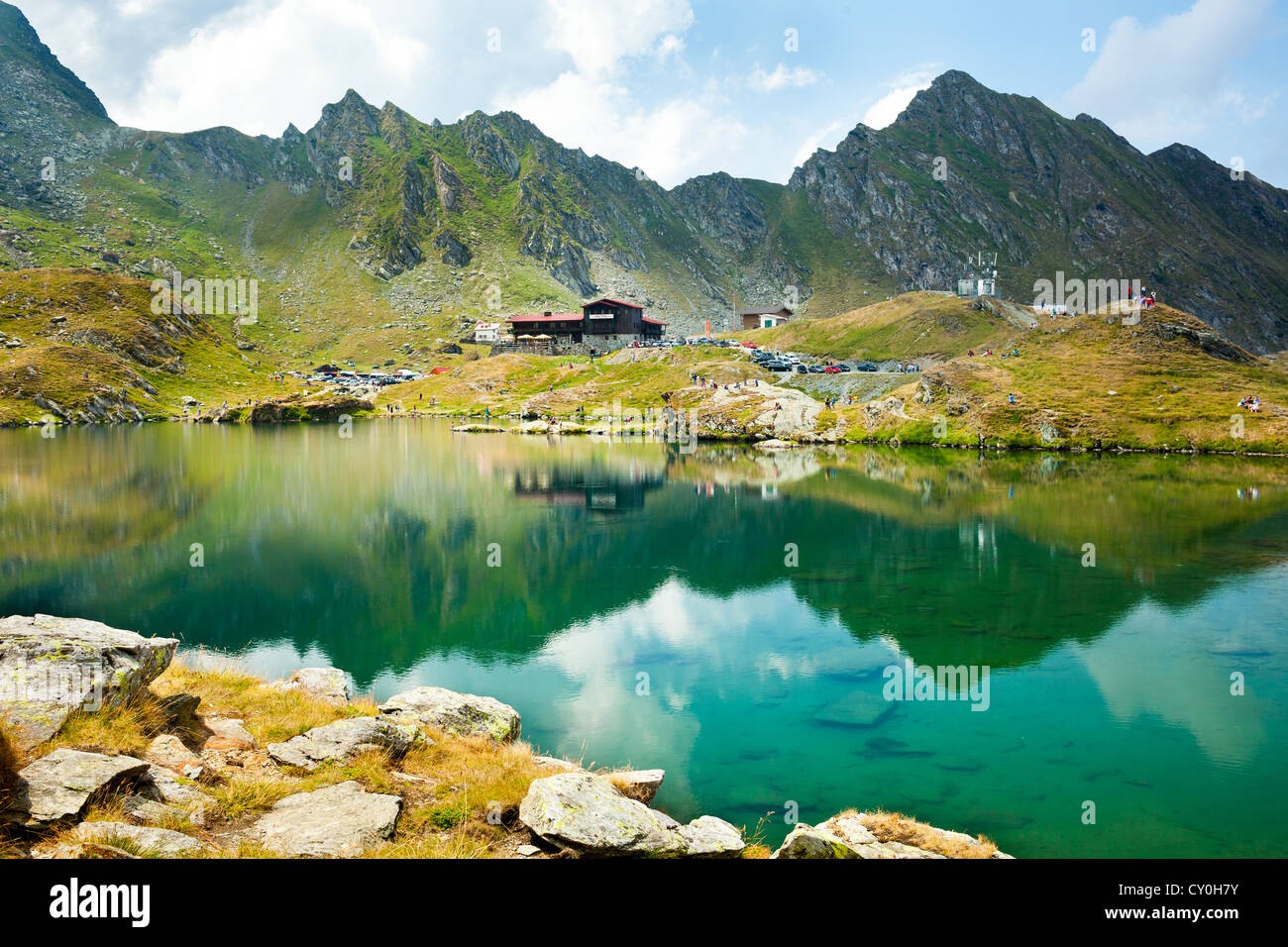 Landscape of Balea Lake, Romania Stock Photo - Alamy