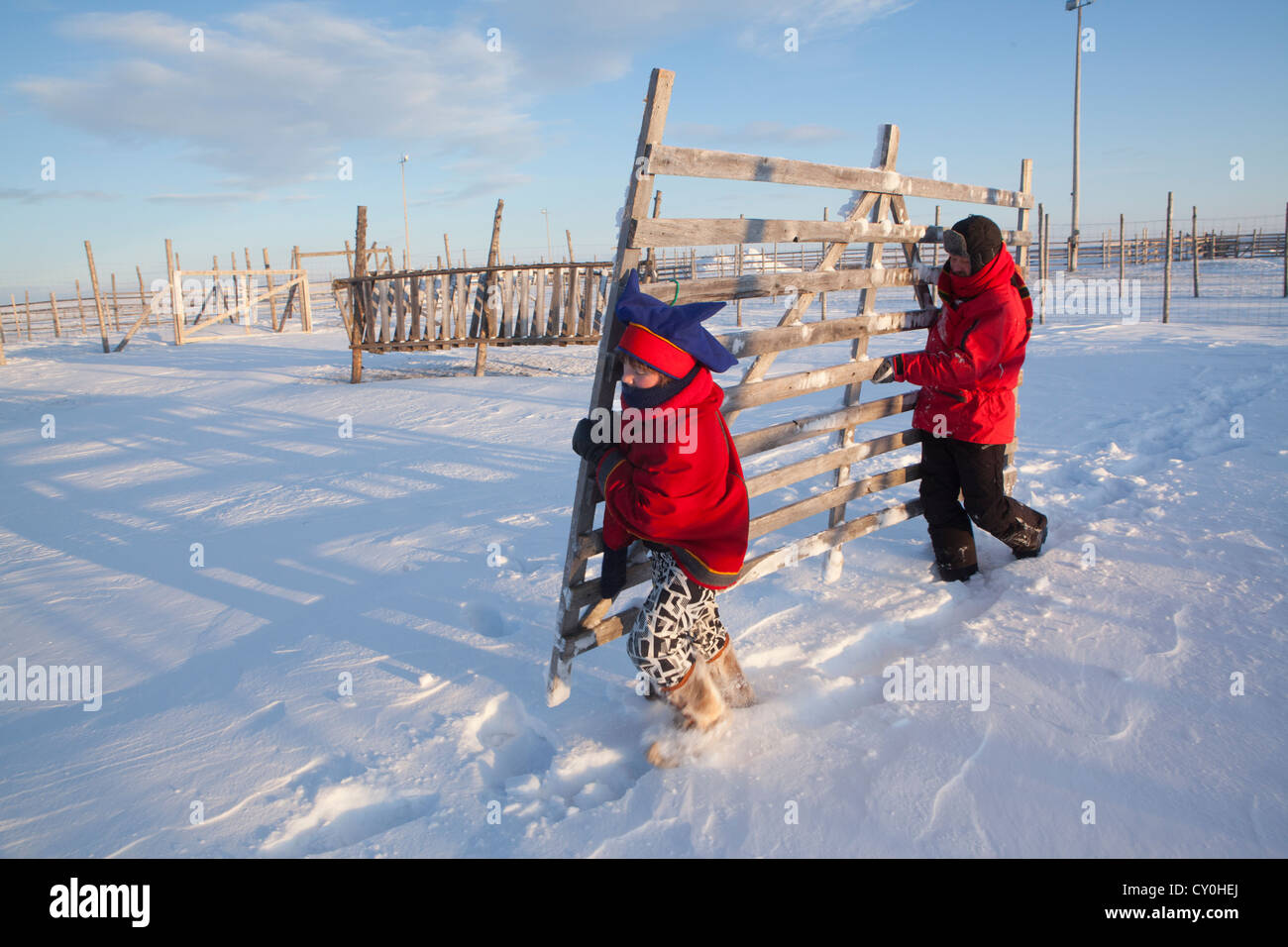 sami boy in lapland (Finland Stock Photo - Alamy