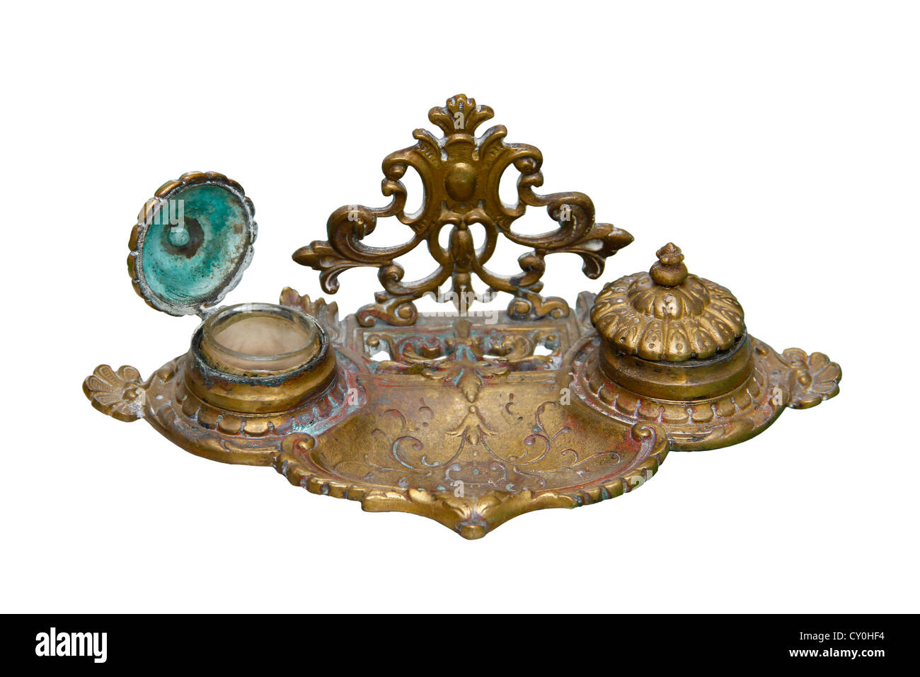 Brass ink well hi-res stock photography and images - Alamy