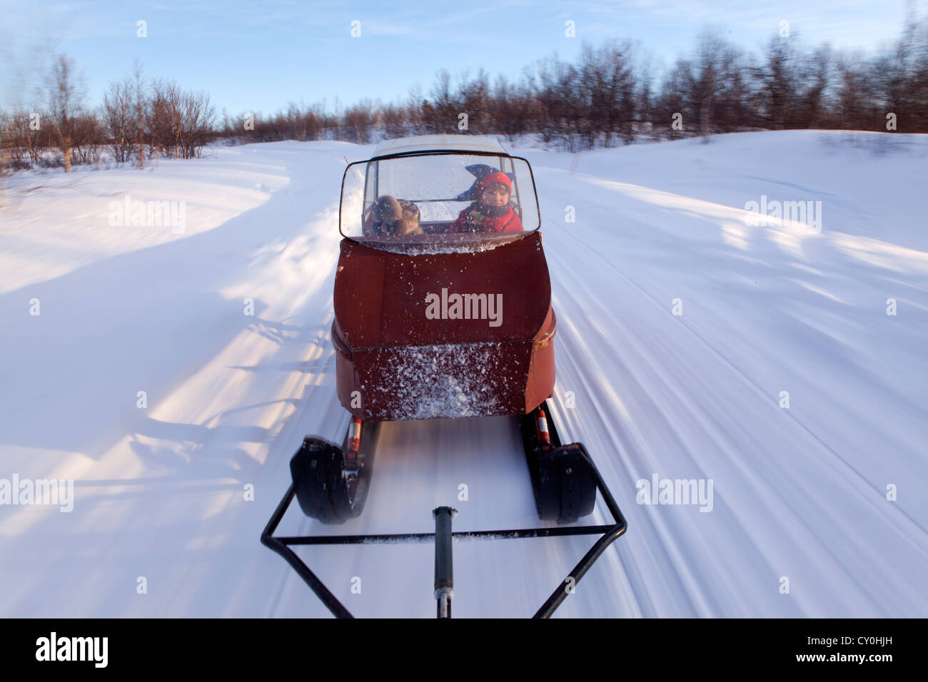transport (sledge) in Finland Stock Photo - Alamy