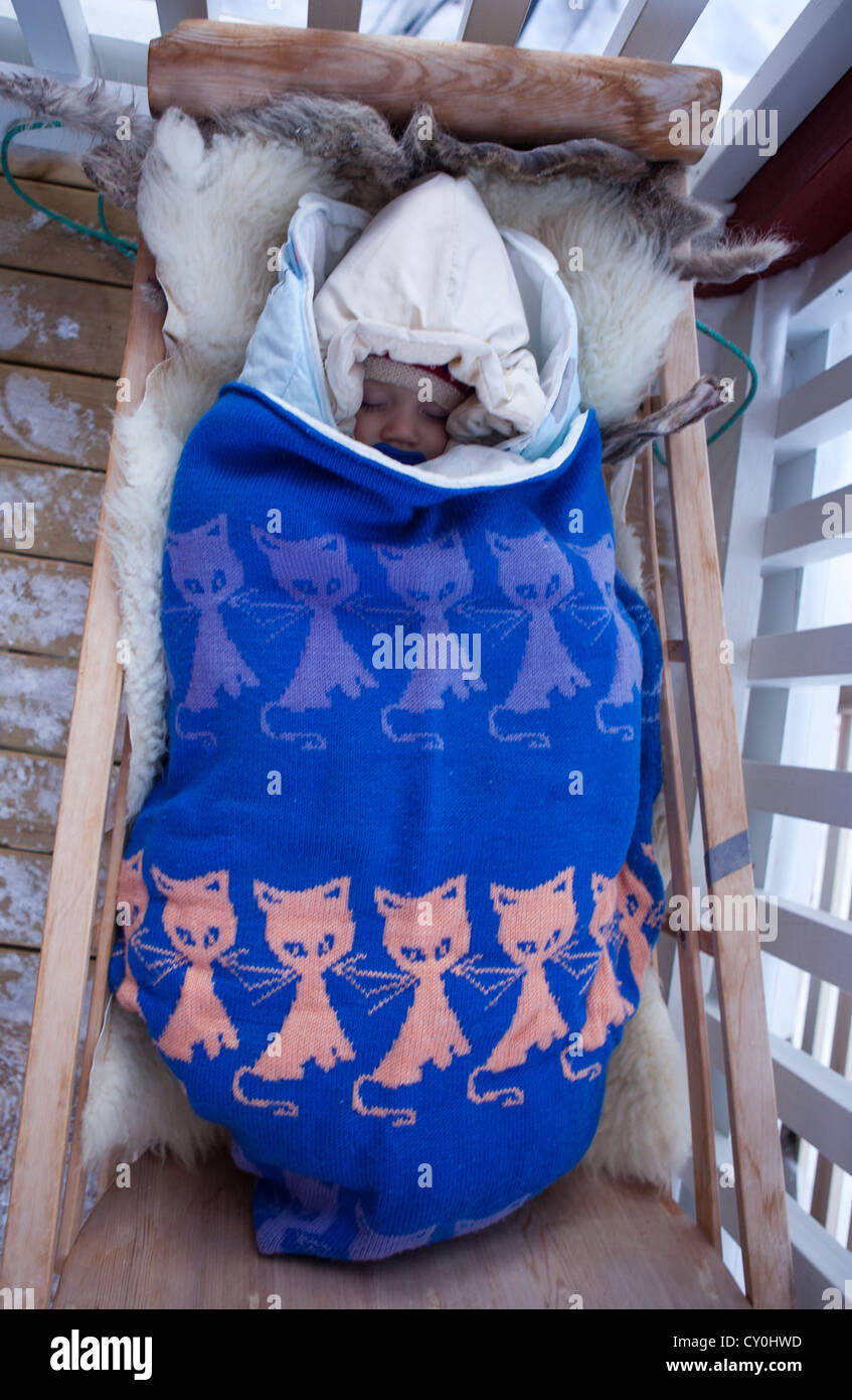 Finnish baby sleeping hi-res stock photography and images - Alamy