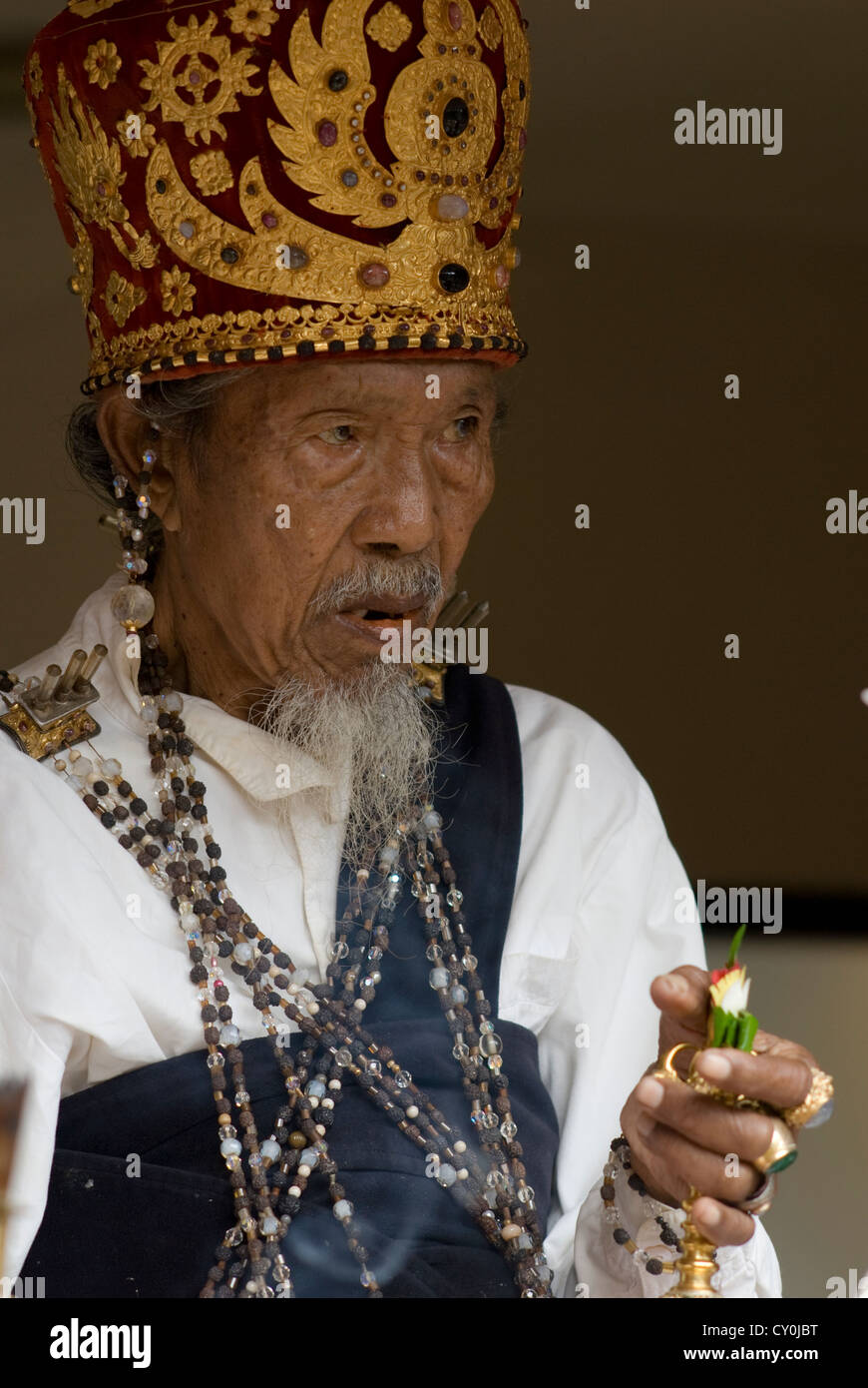 An Animist High Priest performs a protection ritual at a funerary ...