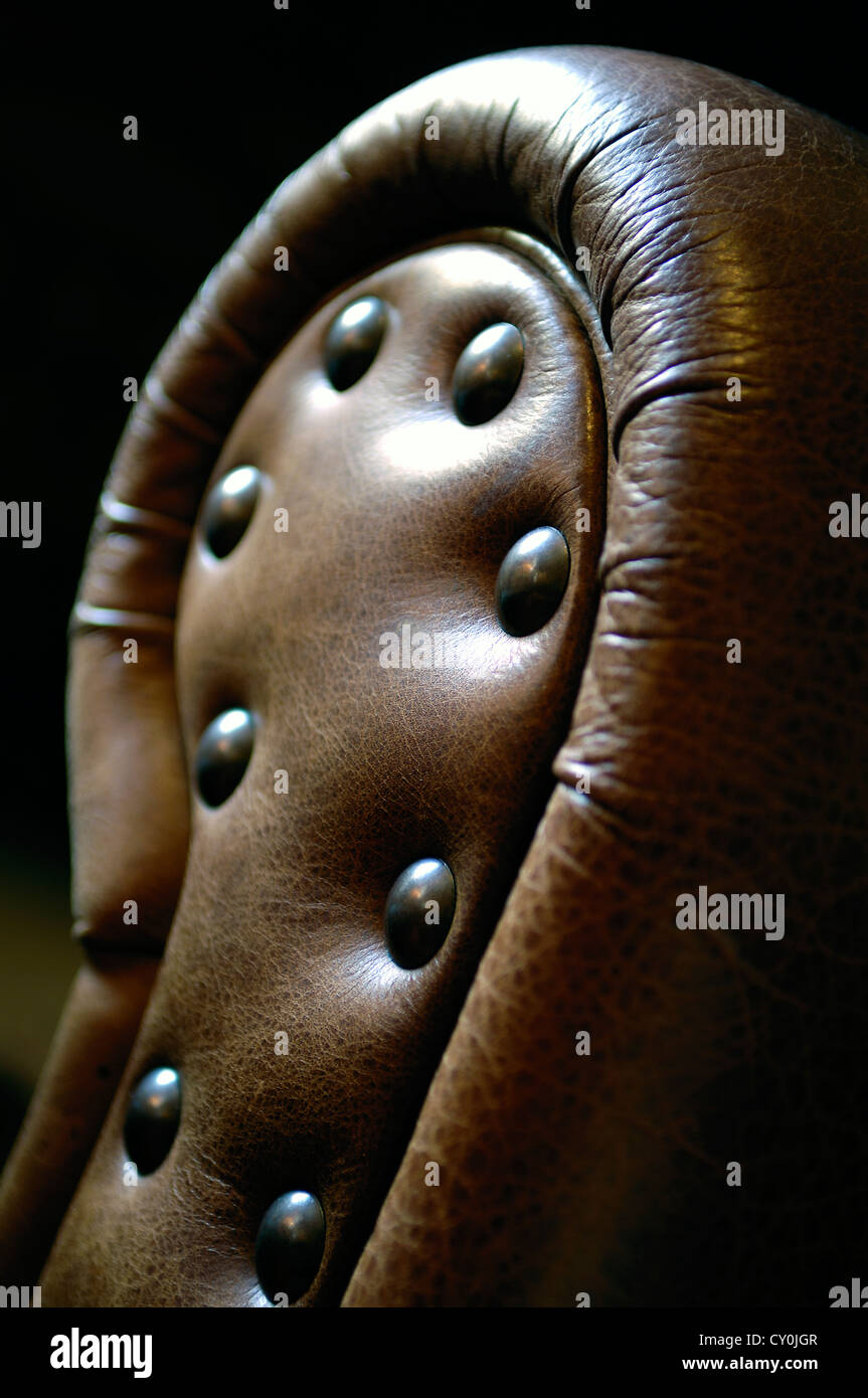 Leather Sofa Arm Stock Photo - Alamy