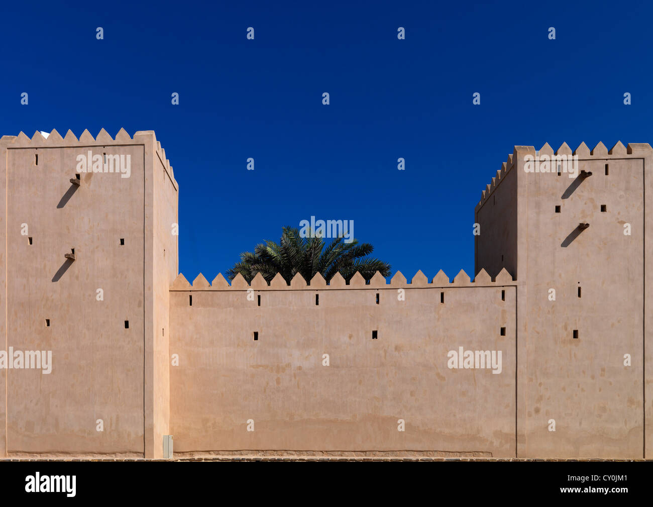 Wall Of Taqah Fort, Oman Stock Photo - Alamy