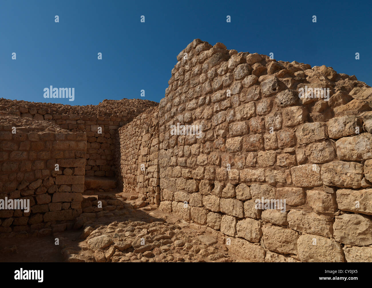 Ruined Wall Made Of Rocks,khor Rori Or Khawr Rawri Site, Taqa, Oman ...