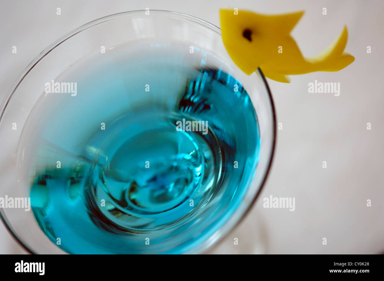 Blue Coloured Cocktail Stock Photo - Alamy