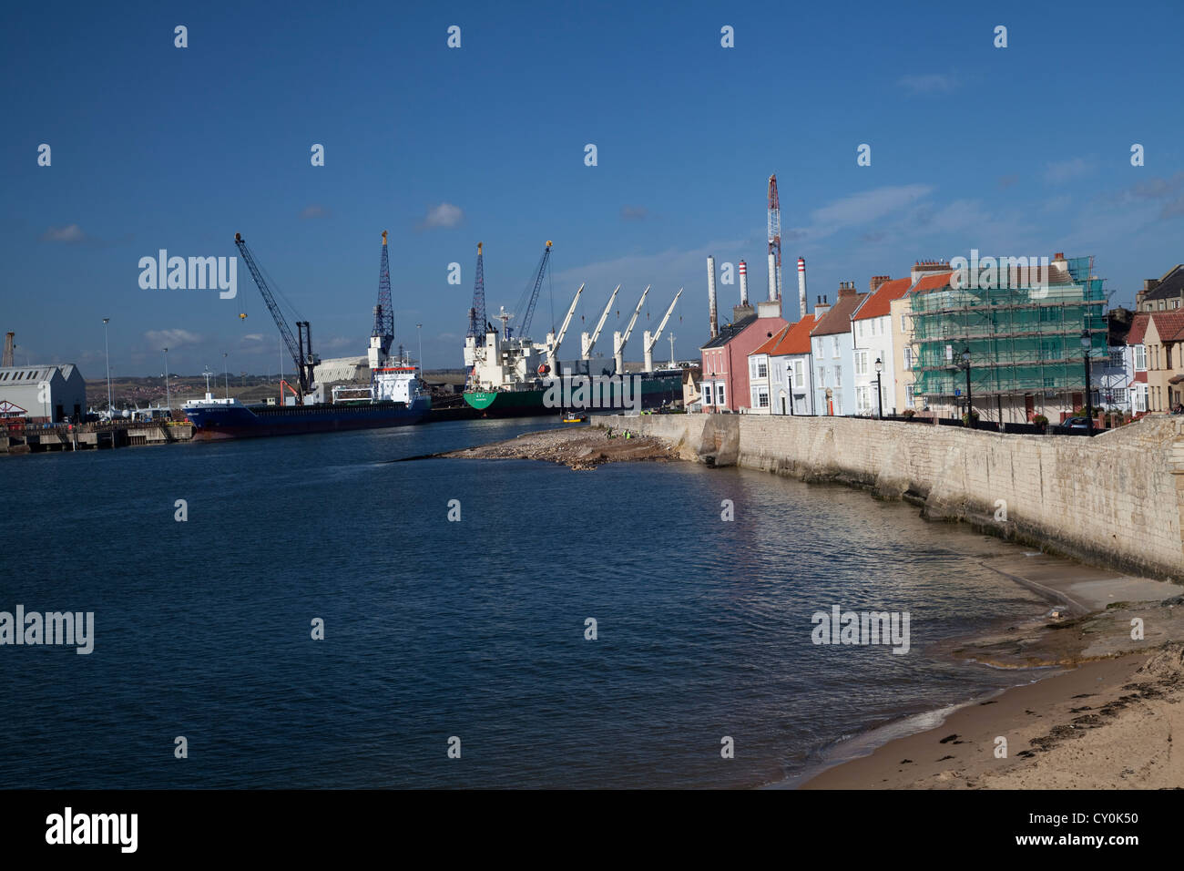 Hartlepool Headland looking towards the docks Stock Photo - Alamy