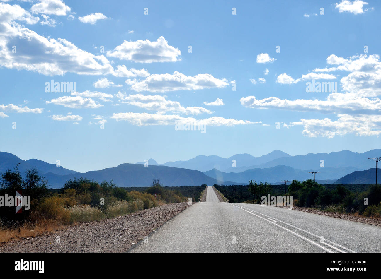 South African Road Going Over Hills and in to the Distance Stock Photo ...