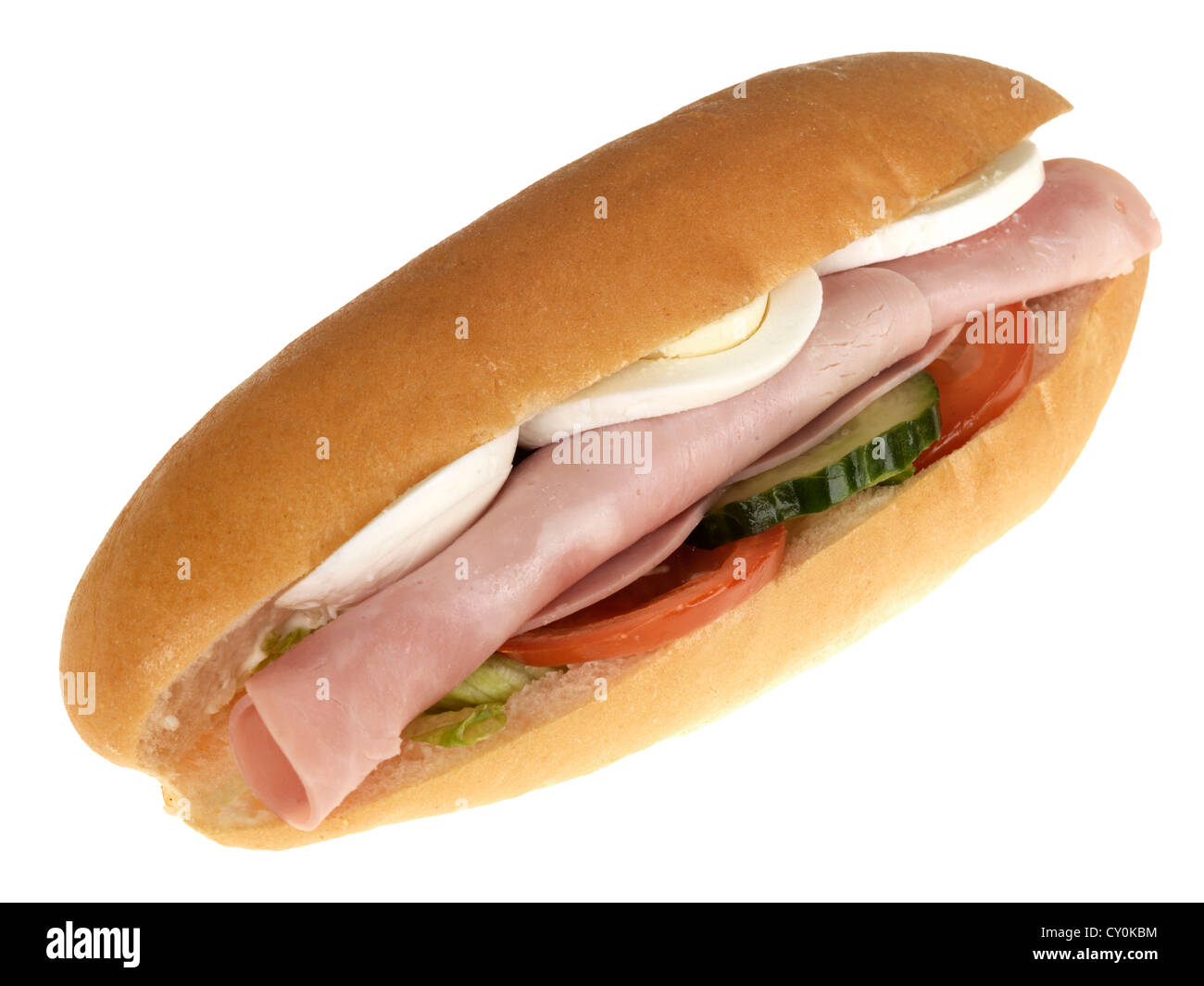 Ham and Salad Sub Roll Stock Photo - Alamy