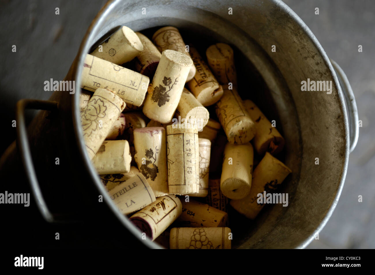 Bucket Full of Corks Stock Photo - Alamy
