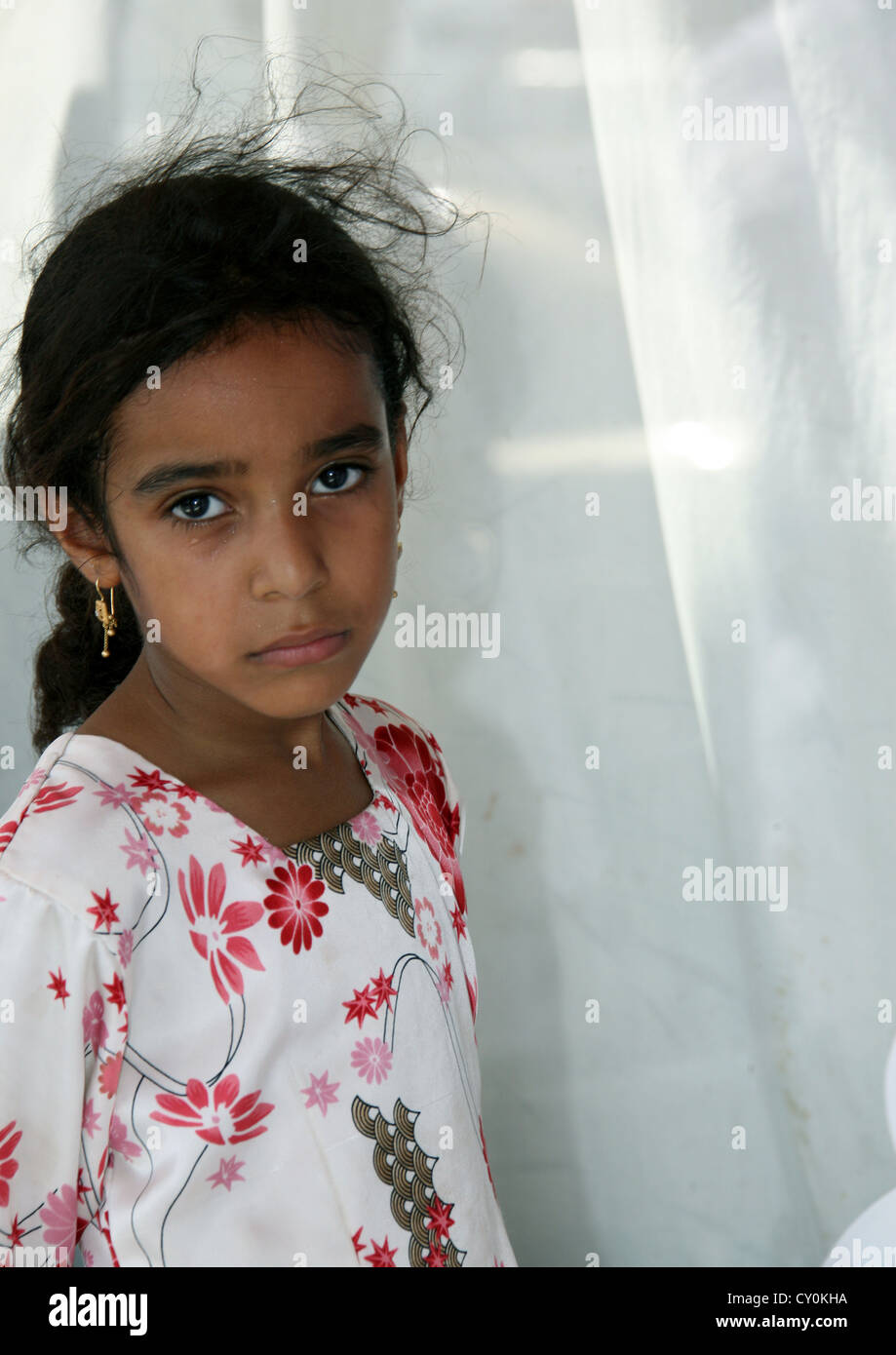 Young Girl In A Blue Mood, Muscat, Oman Stock Photo - Alamy