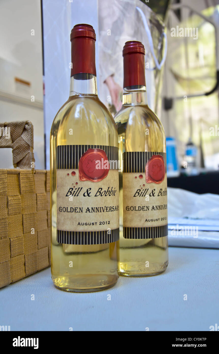 Golden Anniversary Wine Stock Photo - Alamy