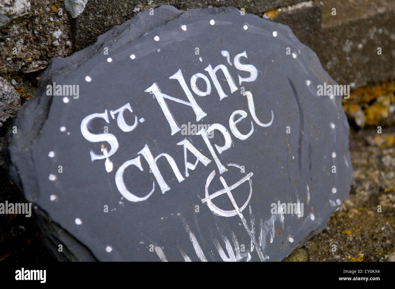 St Nons Chapel Stone Stock Photo - Alamy