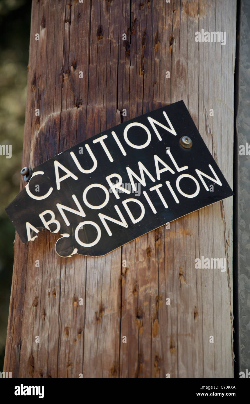 Abnormal Condition Sign Stock Photo - Alamy