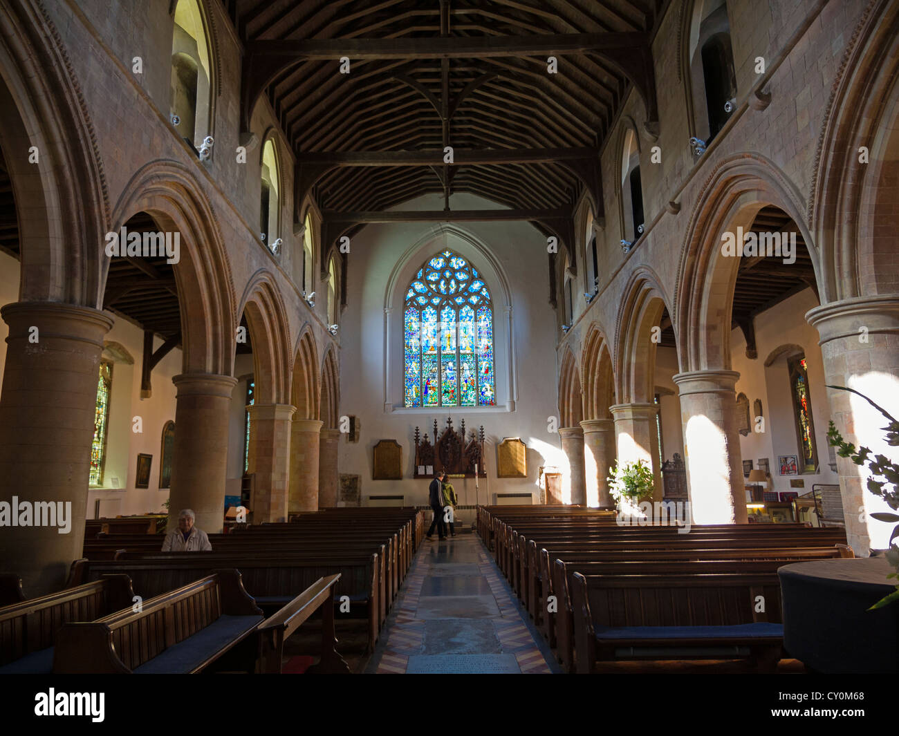Interior of St Mary's Church in Rye, East Sussex. The parish church of ...