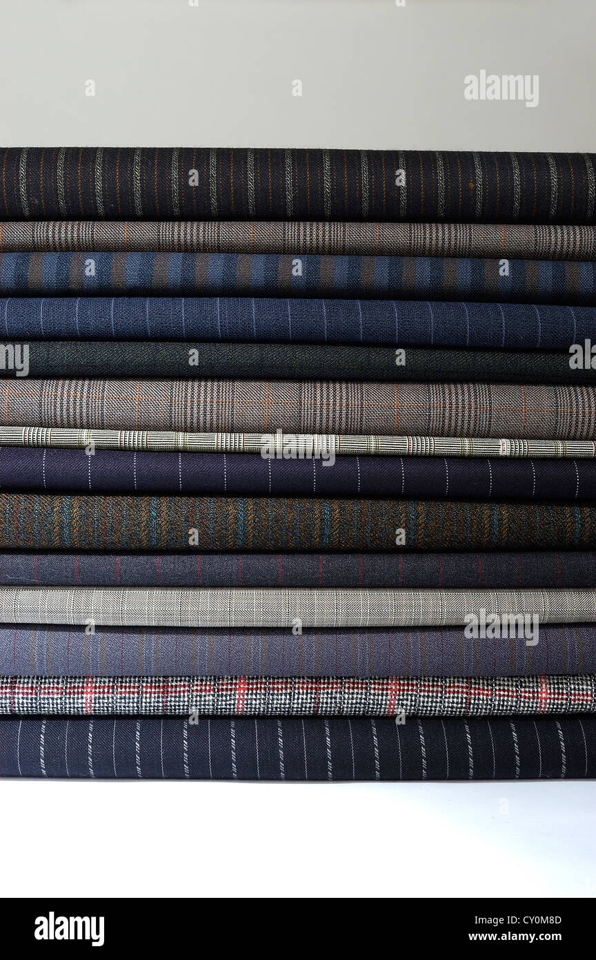 Selection of Materials Folded and Piled Stock Photo - Alamy