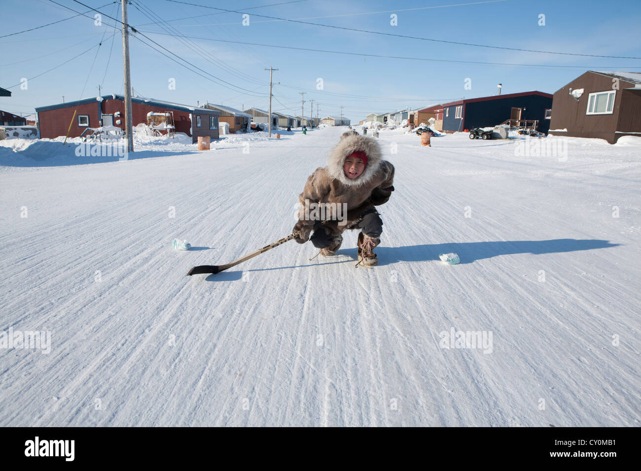Inuit boy on the North Pole Stock Photo - Alamy