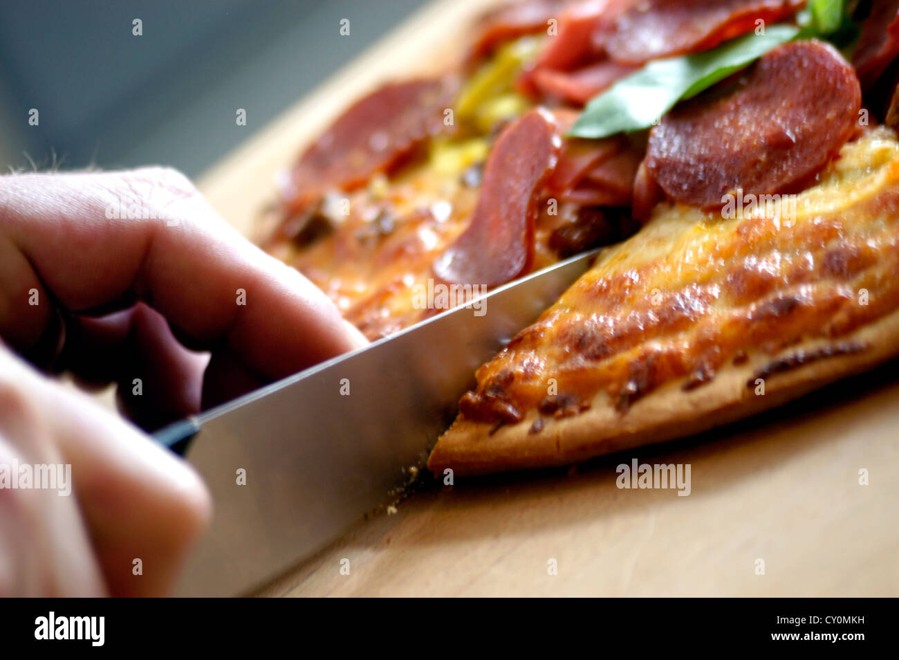 Pepperoni pizza slice hi-res stock photography and images - Alamy