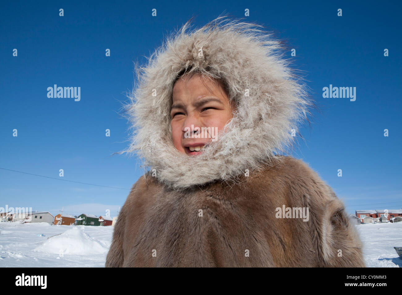 Inuit boy on the North Pole Stock Photo - Alamy