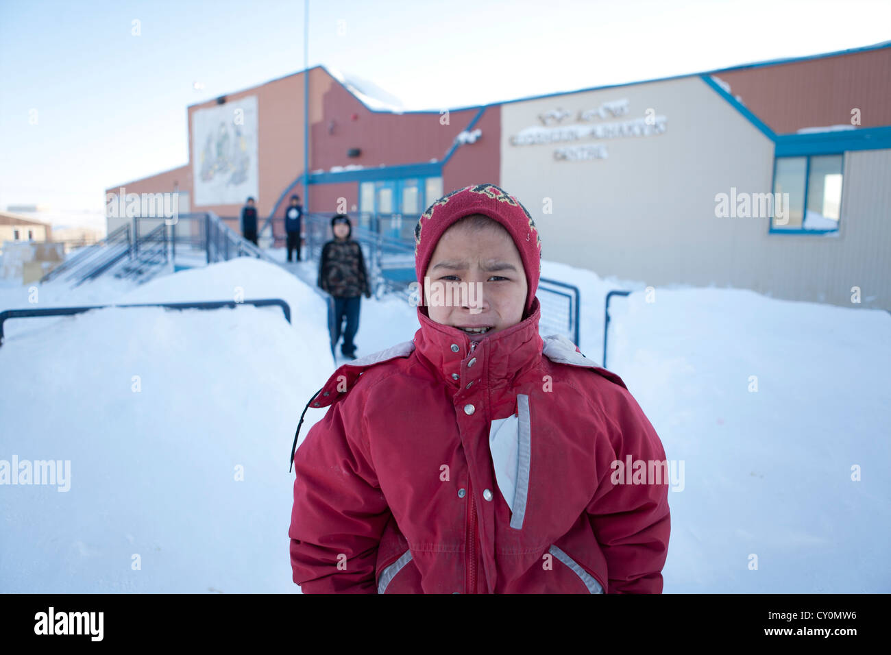 Inuit boy on the North Pole Stock Photo - Alamy