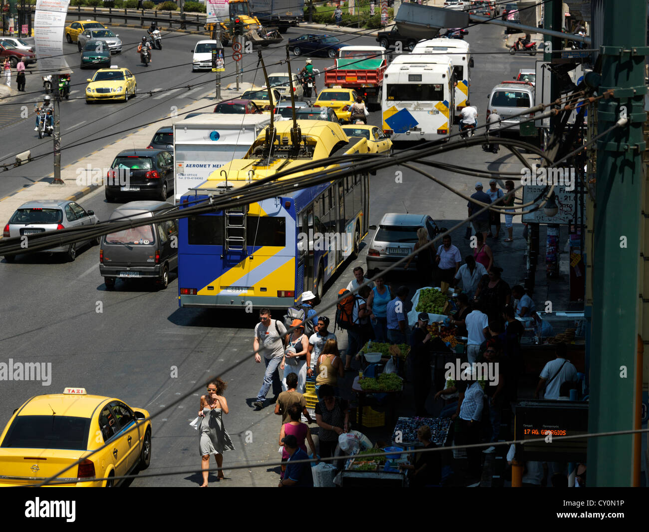 Athens trolley bus hi-res stock photography and images - Alamy