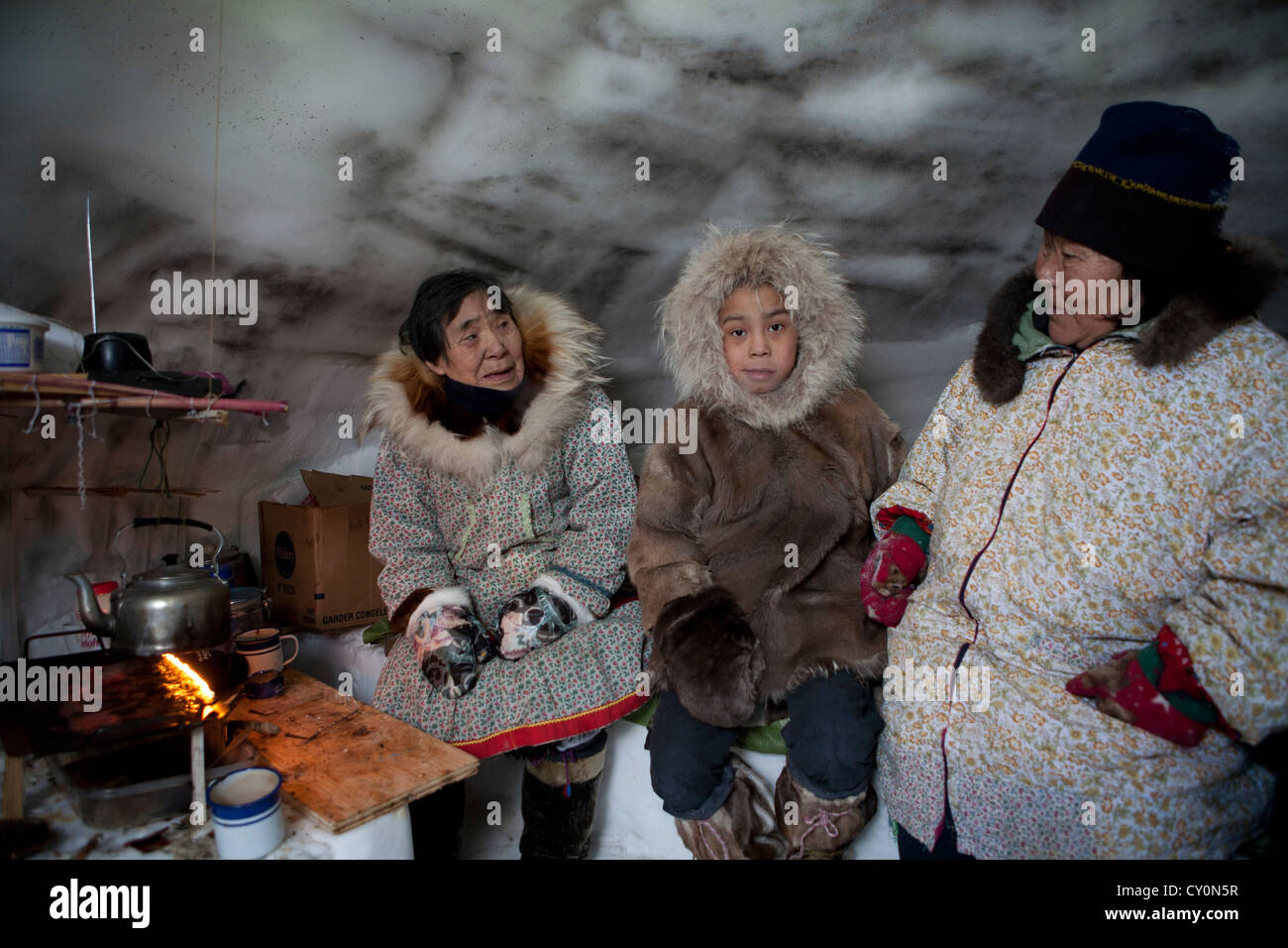inside an iglo at the northpole Stock Photo - Alamy