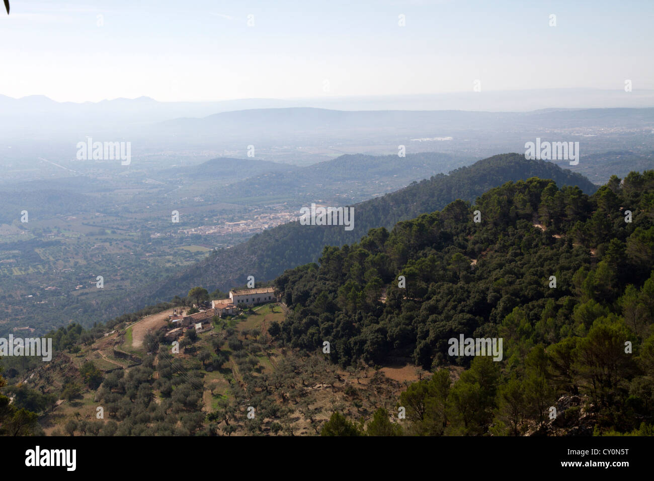 Mallorca mountain view from Castillo de Alaro' Balearic Spain Stock ...