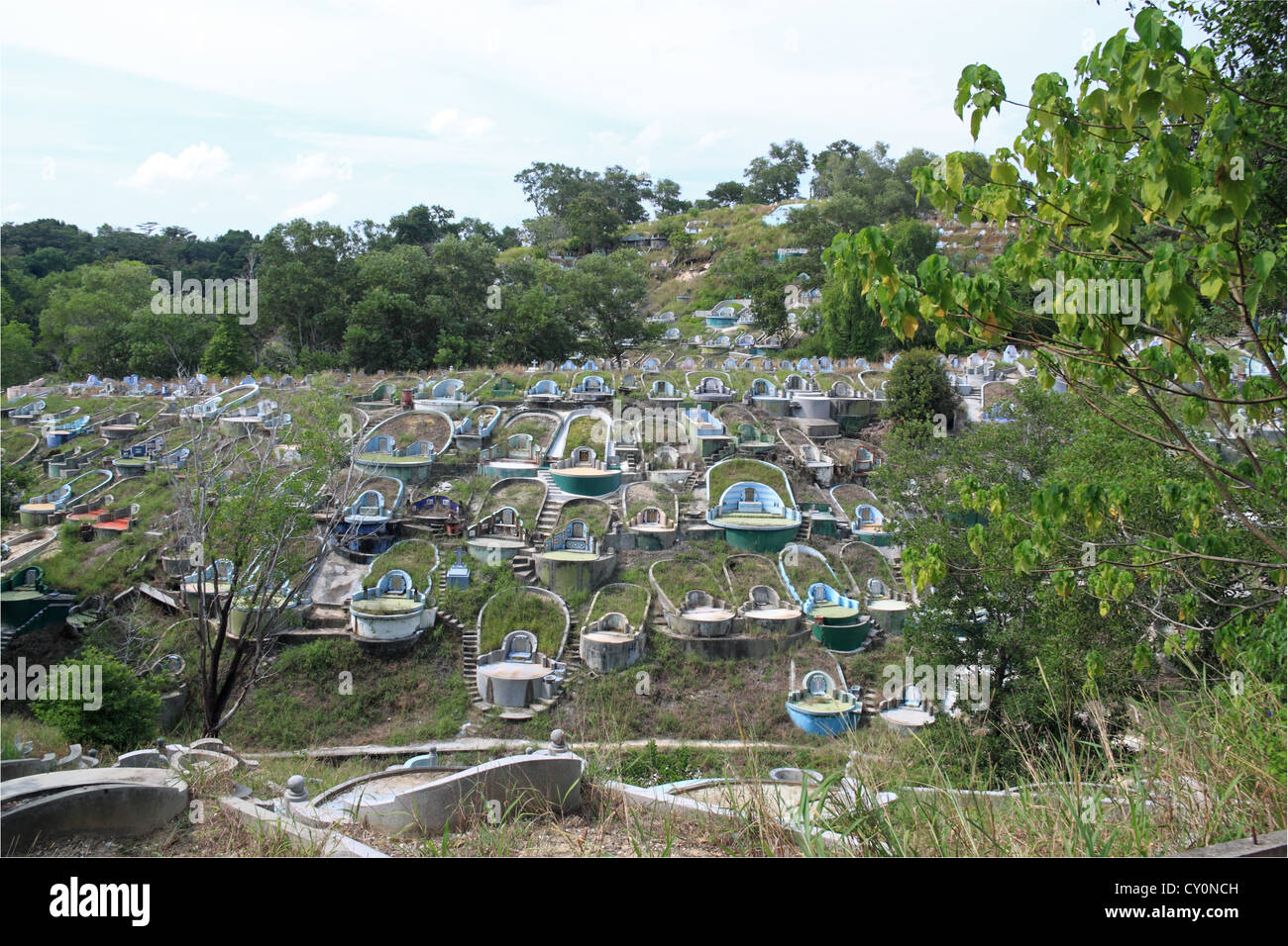 City cemetery, part of the Sandakan Heritage Trail, Sandakan, Sabah ...