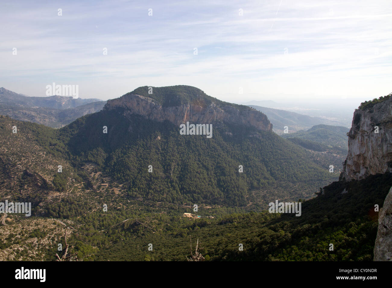 Mallorca mountain view from Castillo de Alaro' Balearic Spain Stock ...