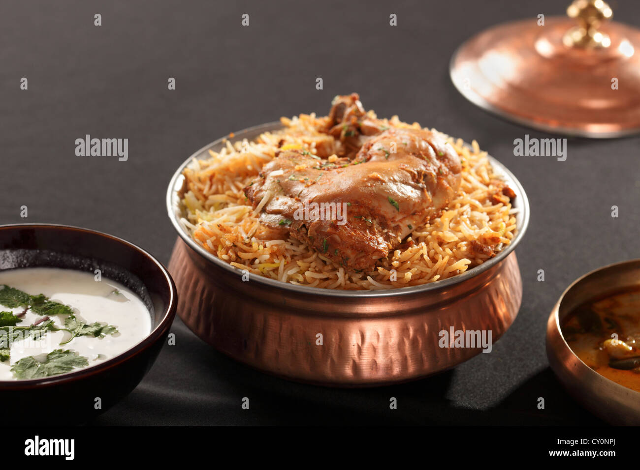 Hyderabadi Chicken Biryani is a Hyderabadi biryani dish made with ...