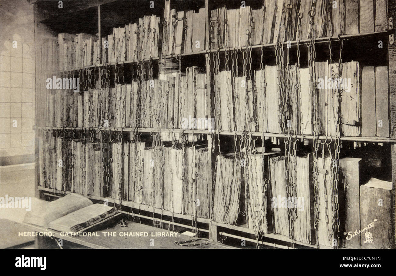 The chained library at hereford cathedral hi-res stock photography and ...