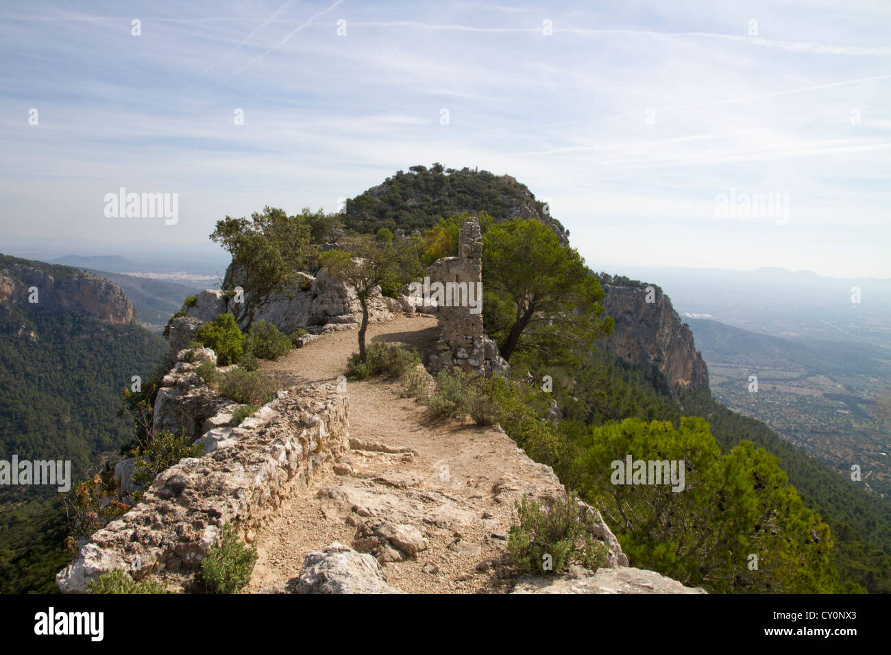 Castillo de Alaro' castle, Puig de Alaro' mountain hill, Mallorca ...