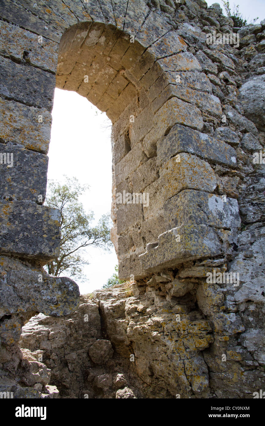 Castillo de Alaro' castle ruins, Puig de Alaro' mountain hill, Mallorca ...