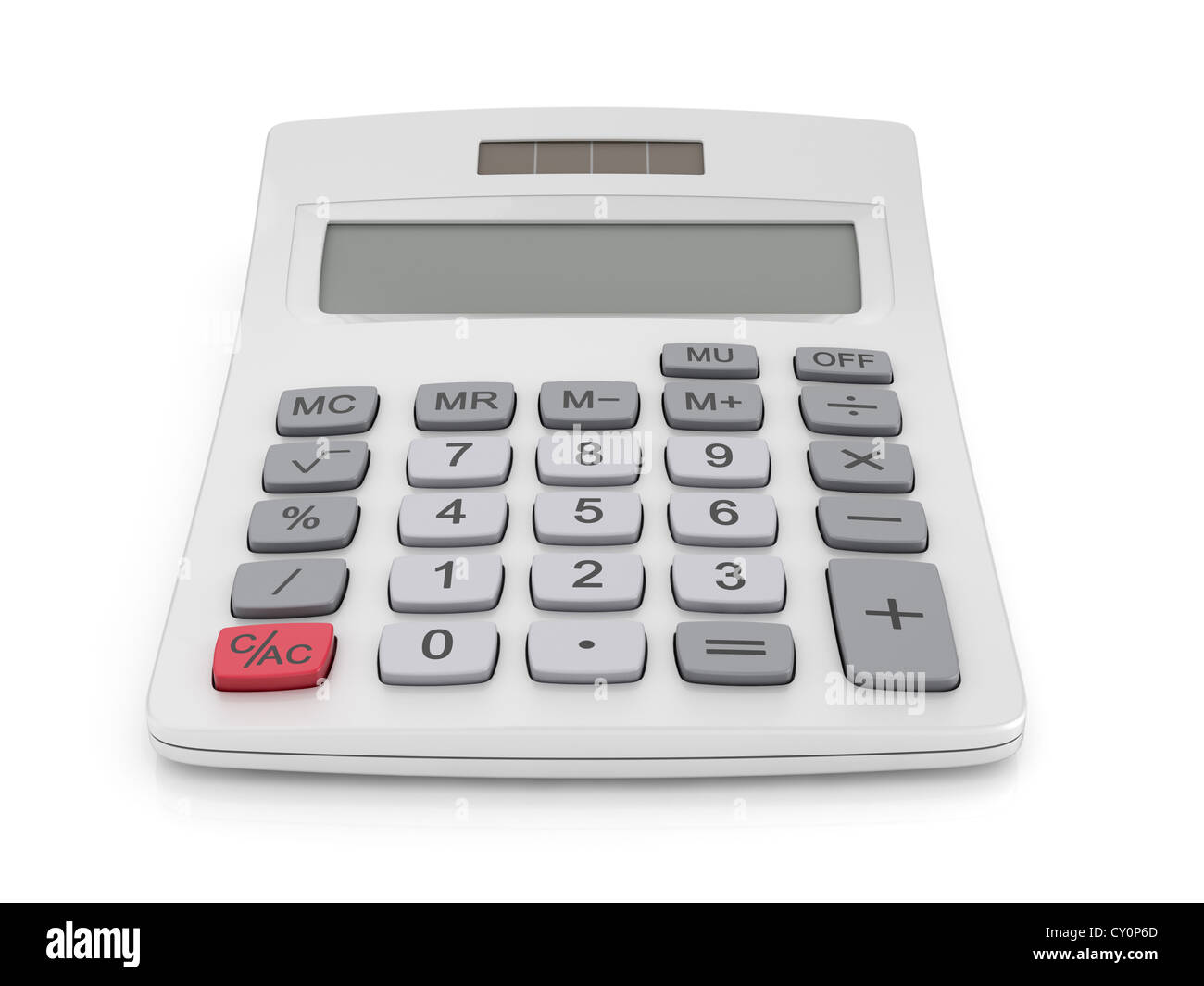 3d illustration of office calculator isolated on white background Stock ...