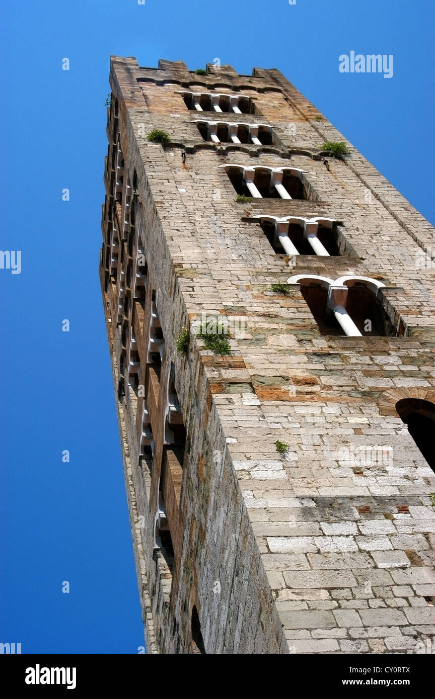 Blue sky and church tower or bell tower or clock tower Stock Photo - Alamy