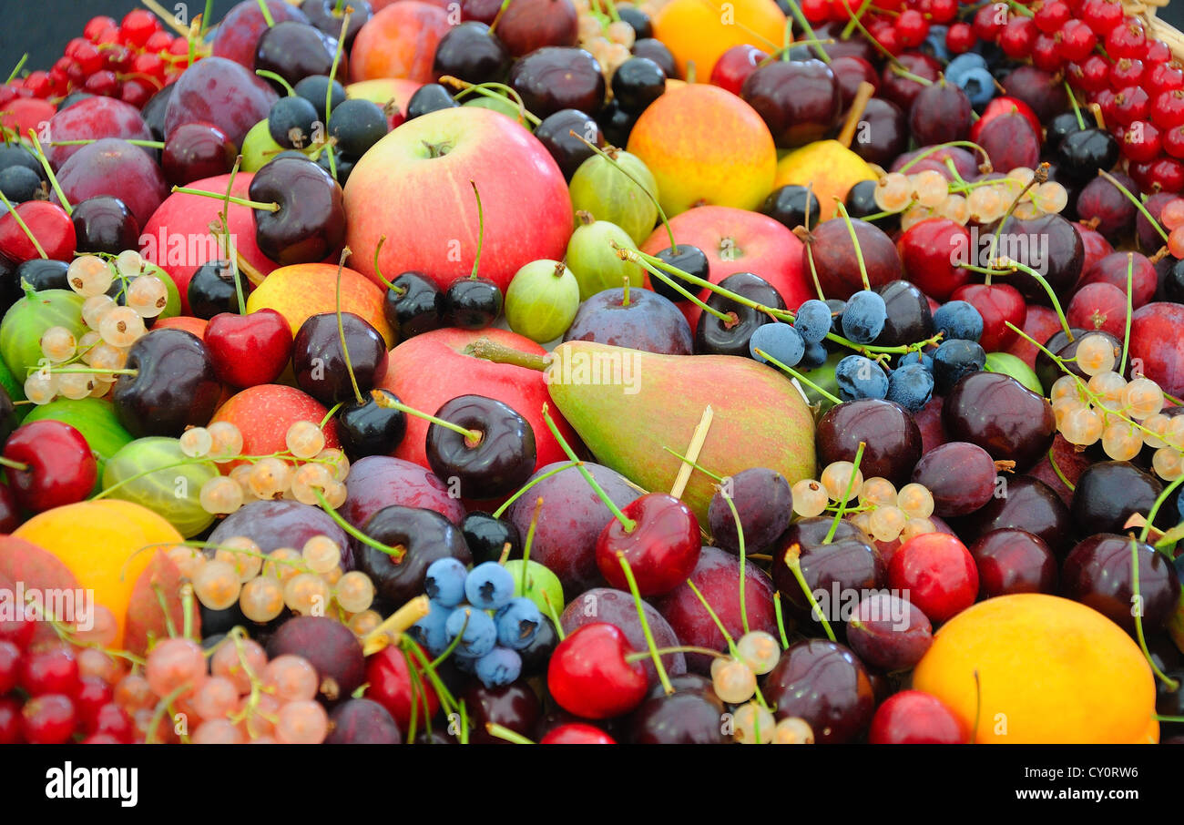 A colourful display of fruits and berries Stock Photo - Alamy