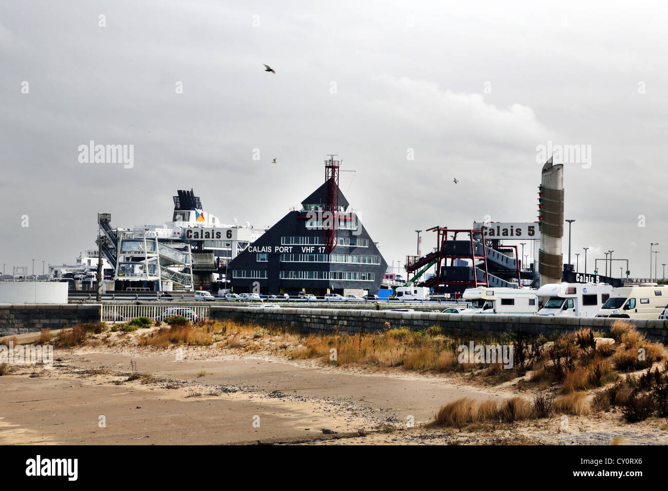Calais France Buildings At Calais Port Stock Photo - Alamy