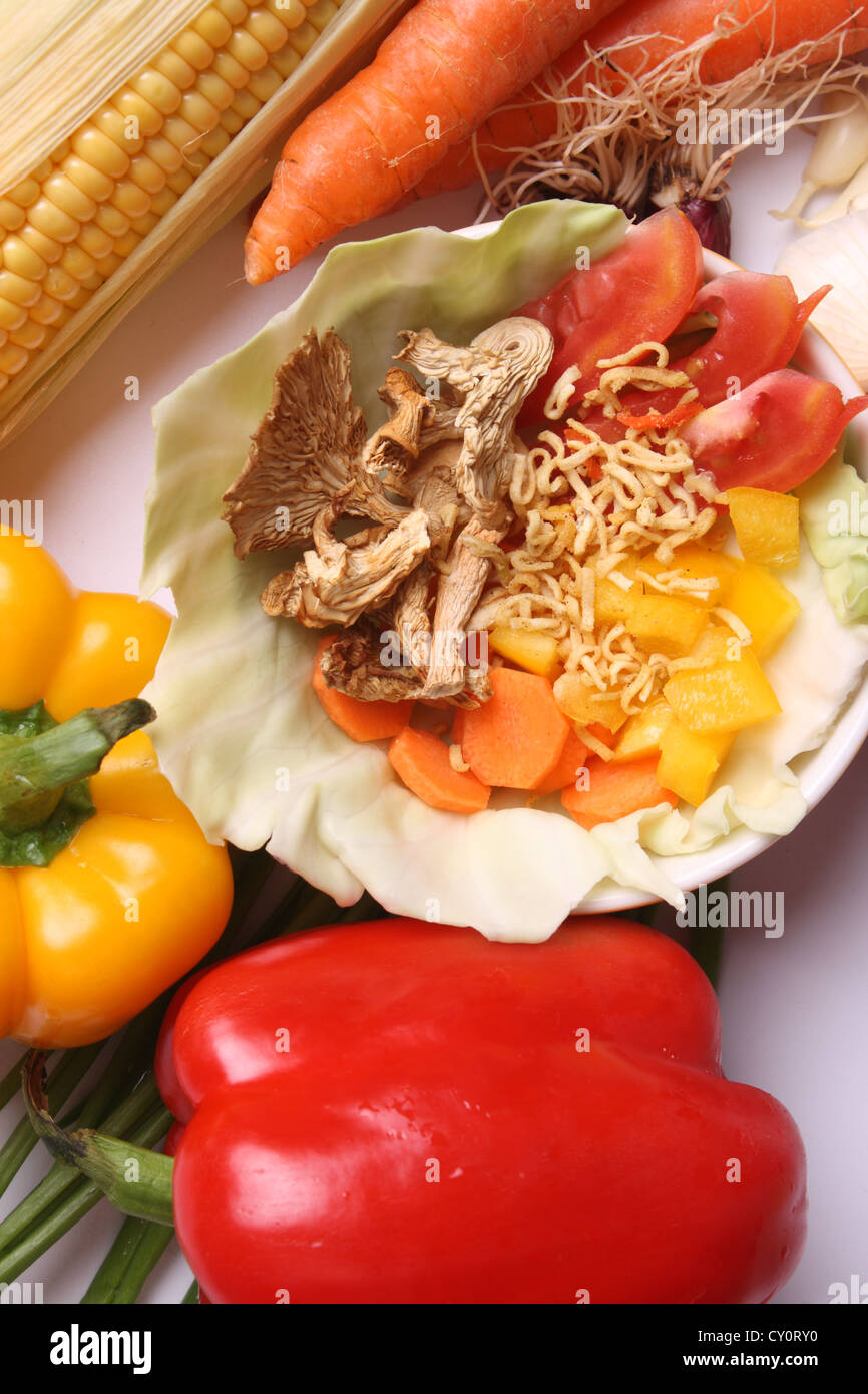 Various Indian Food Ingredients (vegetables) on a white background ...