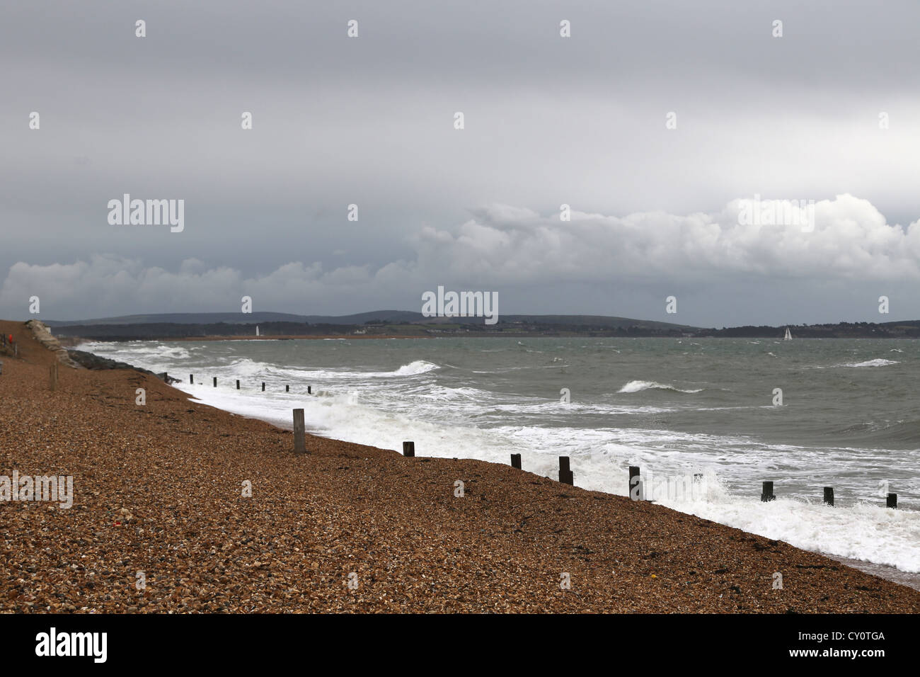 Hampshire England Milford-On-Sea Pebble Beach Stock Photo - Alamy