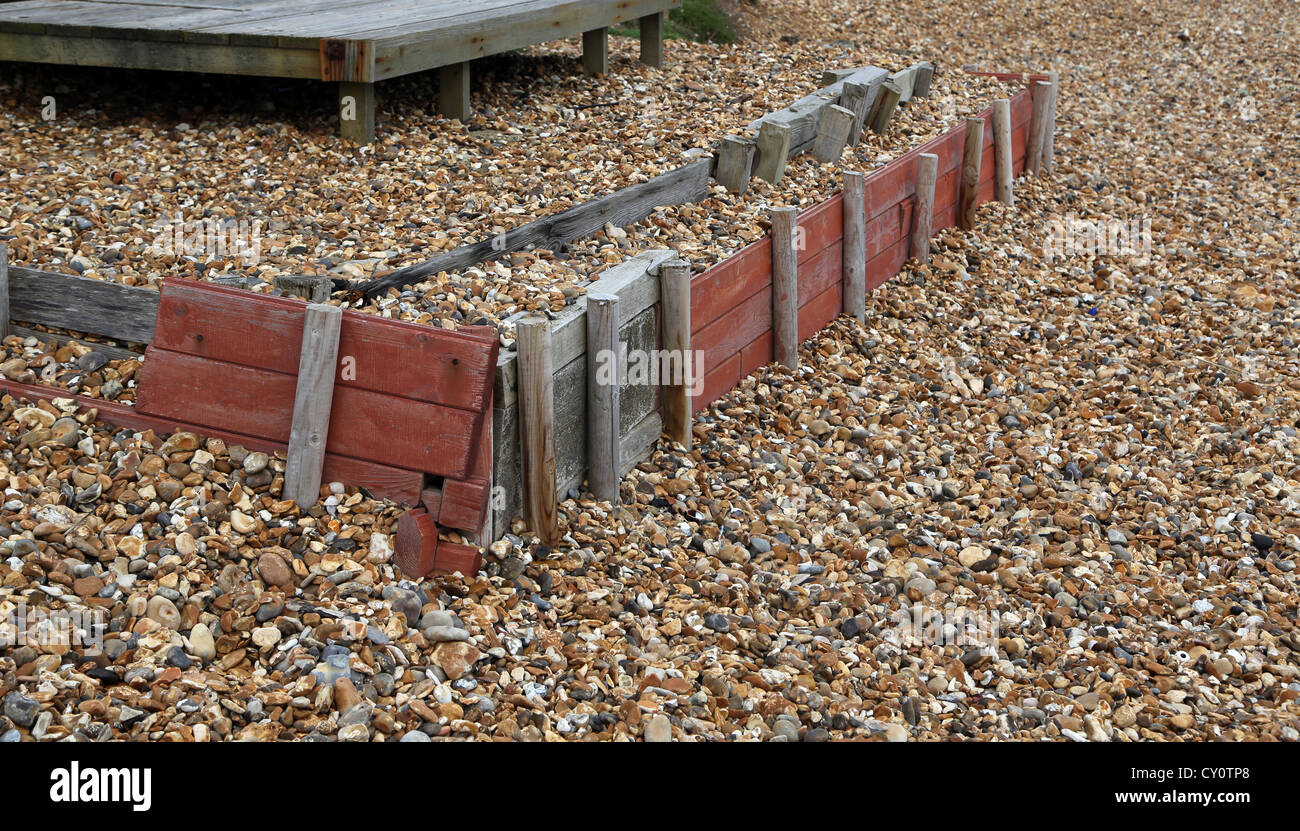 Hampshire England Milford-On-Sea Hordle Cliff East Retaining Wall To ...
