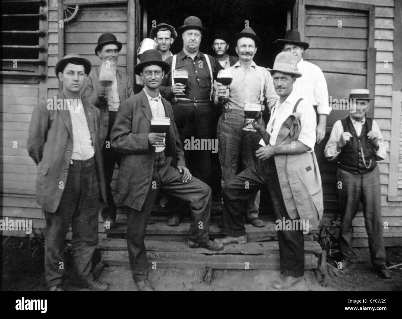 Vintage Man Drinking Beer