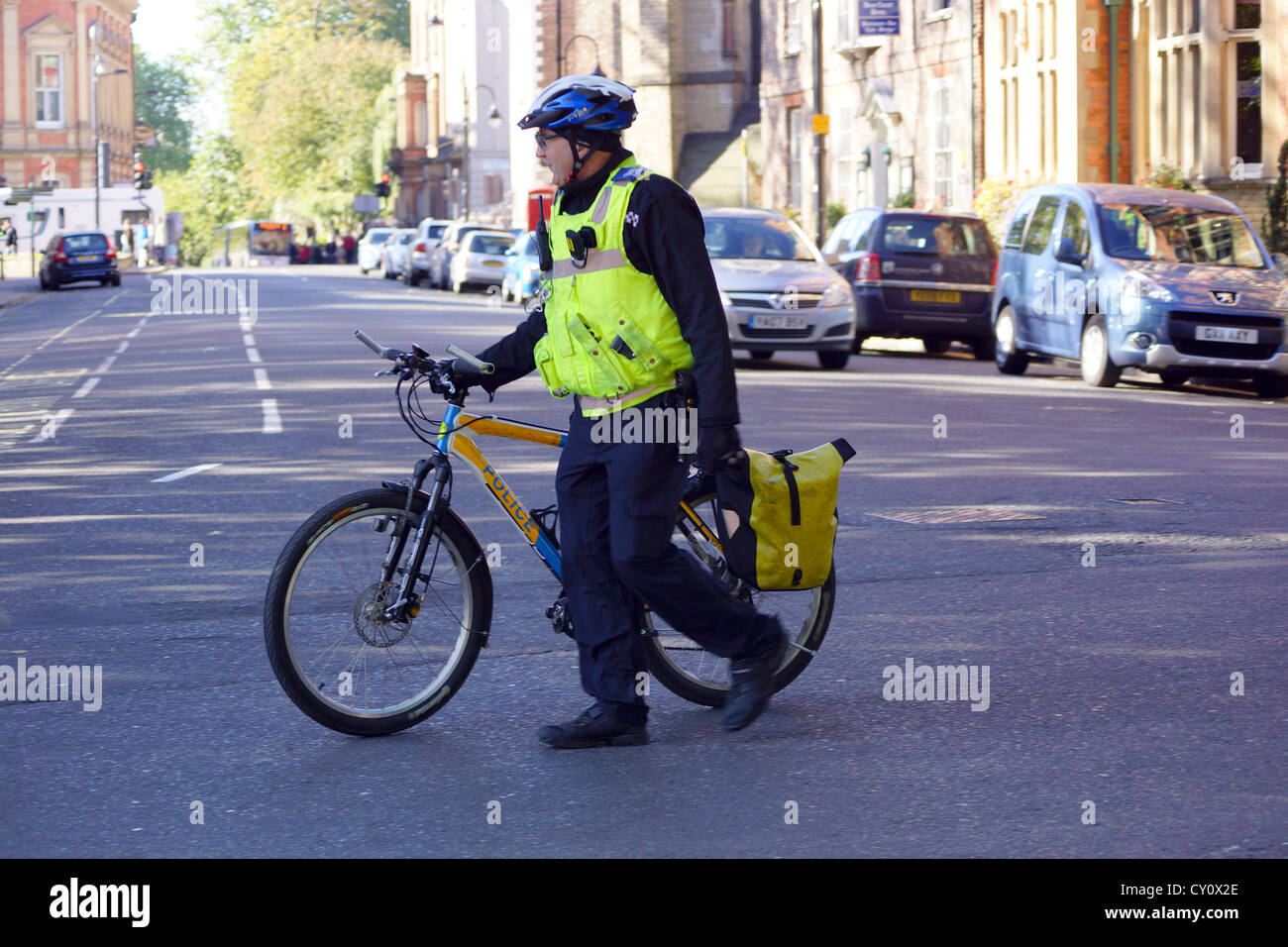 Police in yellow high hi-res stock photography and images - Alamy
