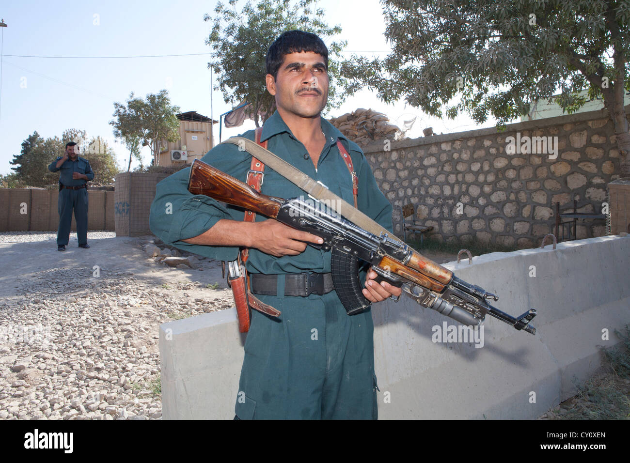 Afghan national Police officer on duty in Kunduz, Afghanistan Stock ...