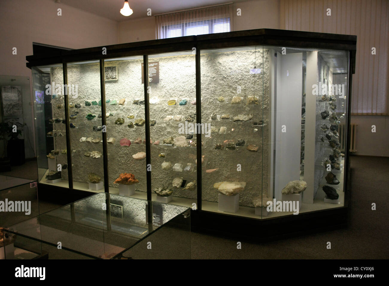 Exhibits of stones in the Slovak National Museum Stock Photo - Alamy