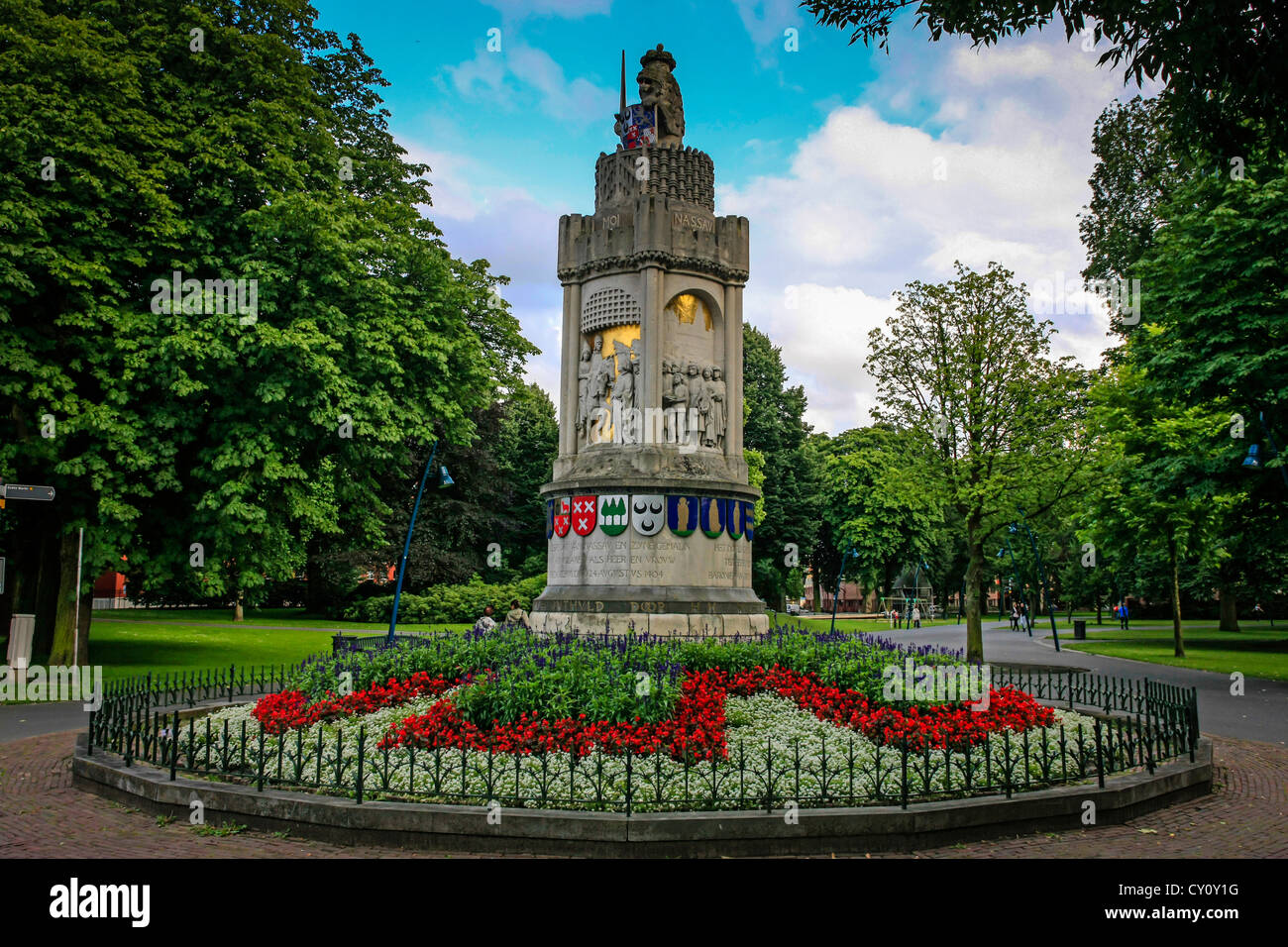 Monument to the 1905 opening of the Valkenberg Park in Breda Holland ...