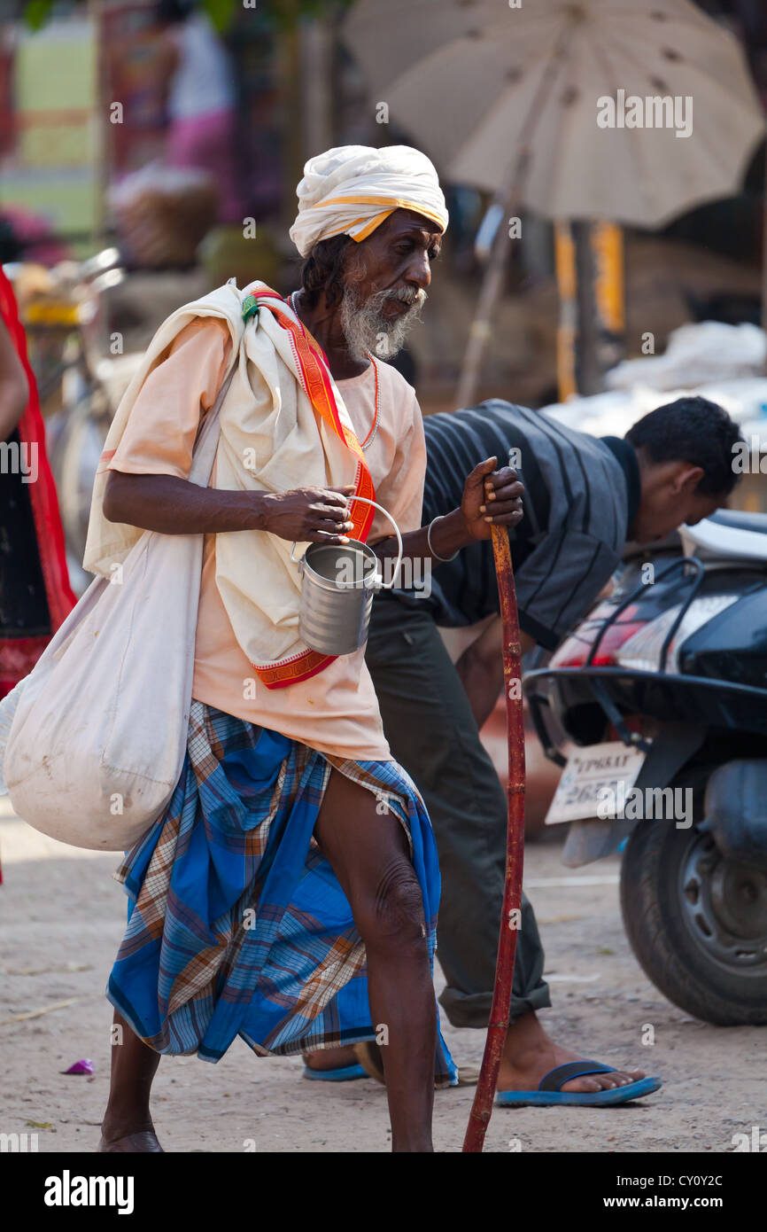 Old Beggar in Varanasi, India Stock Photo - Alamy