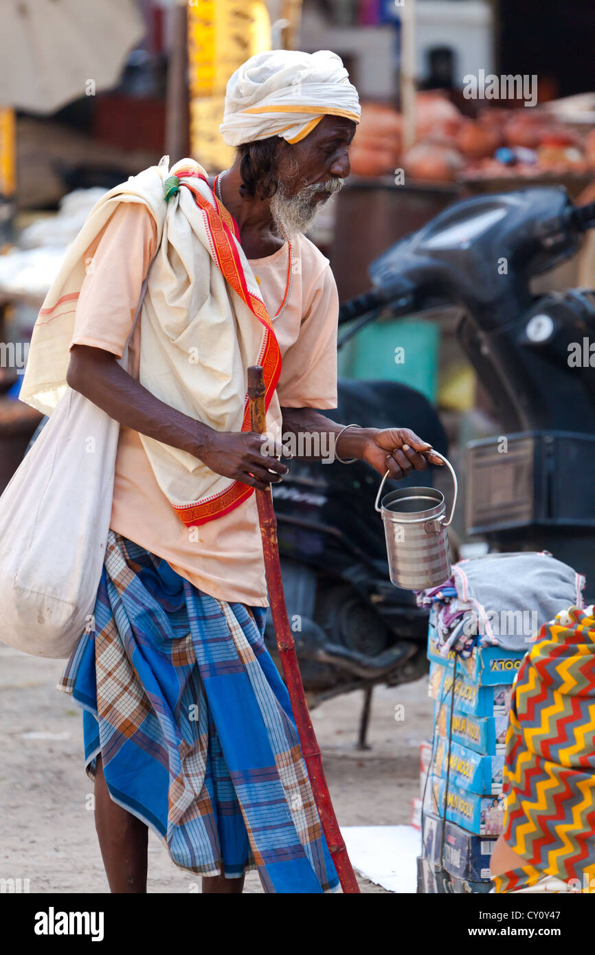 Old Beggar in Varanasi, India Stock Photo - Alamy