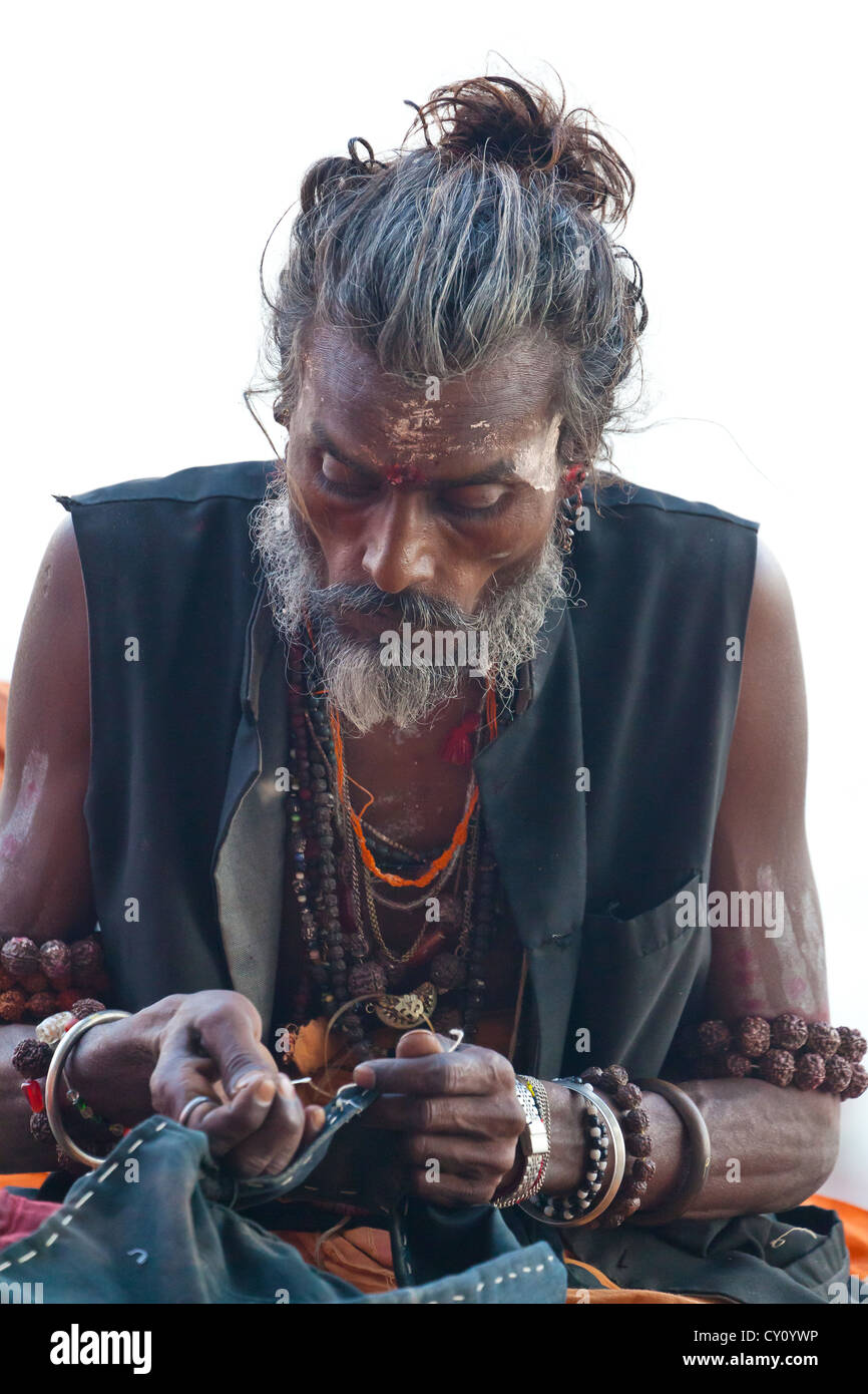 Holy Man in Varanasi, India Stock Photo - Alamy
