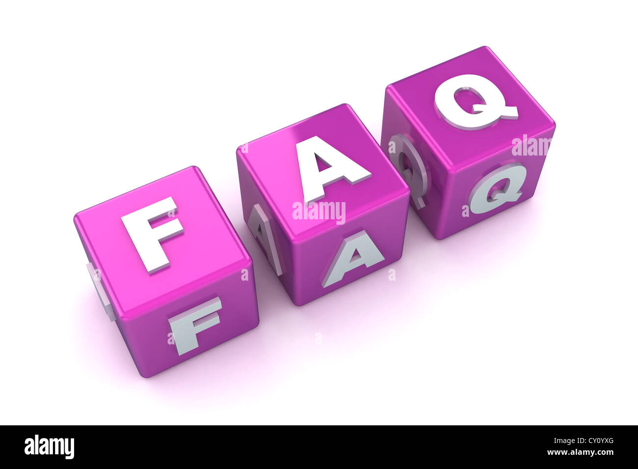 A Colourful 3d Rendered FAQ Concept Illustration Stock Photo - Alamy