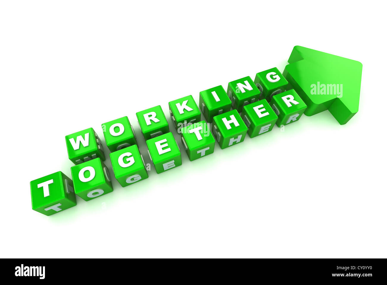 A Colourful 3d Rendered Working Together Concept Illustration Stock ...